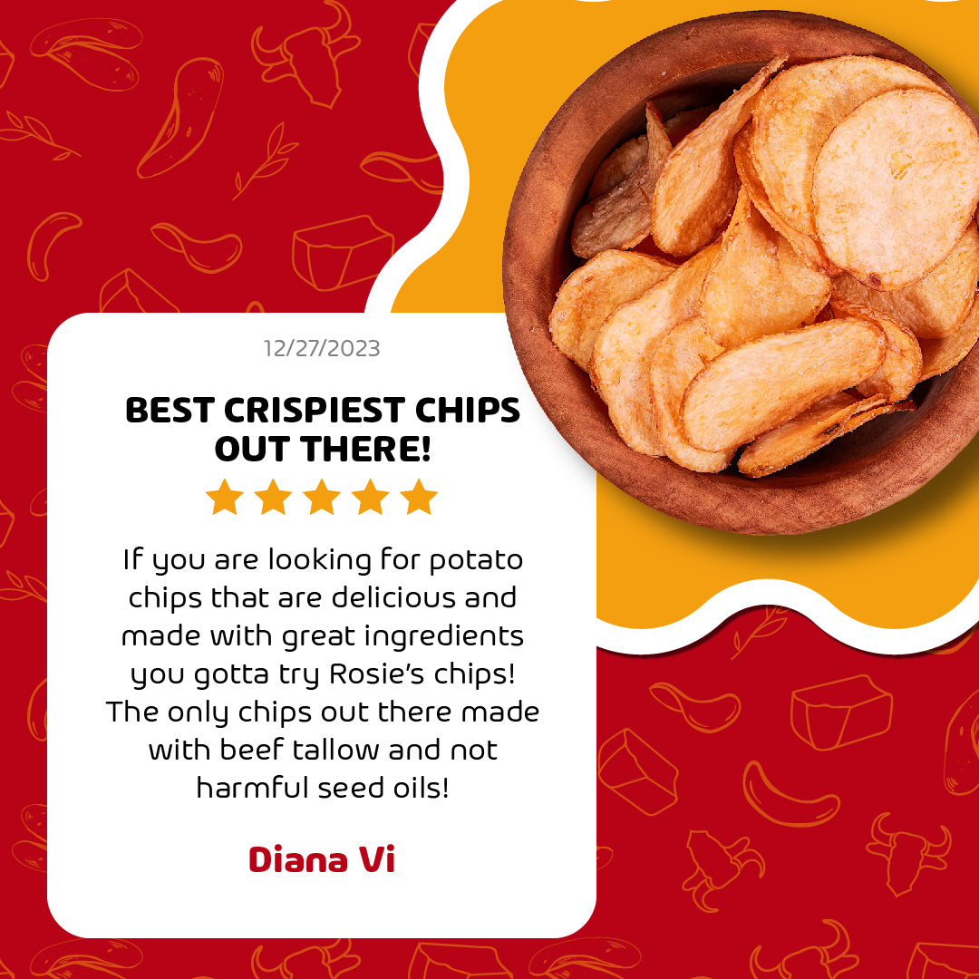 World's #1 Tallow Cooked Potato Chips – Rosie's Chips