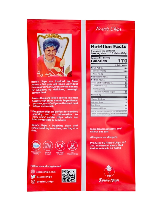Rosie's Chips | World's #1 Tallow Cooked Potato Chips